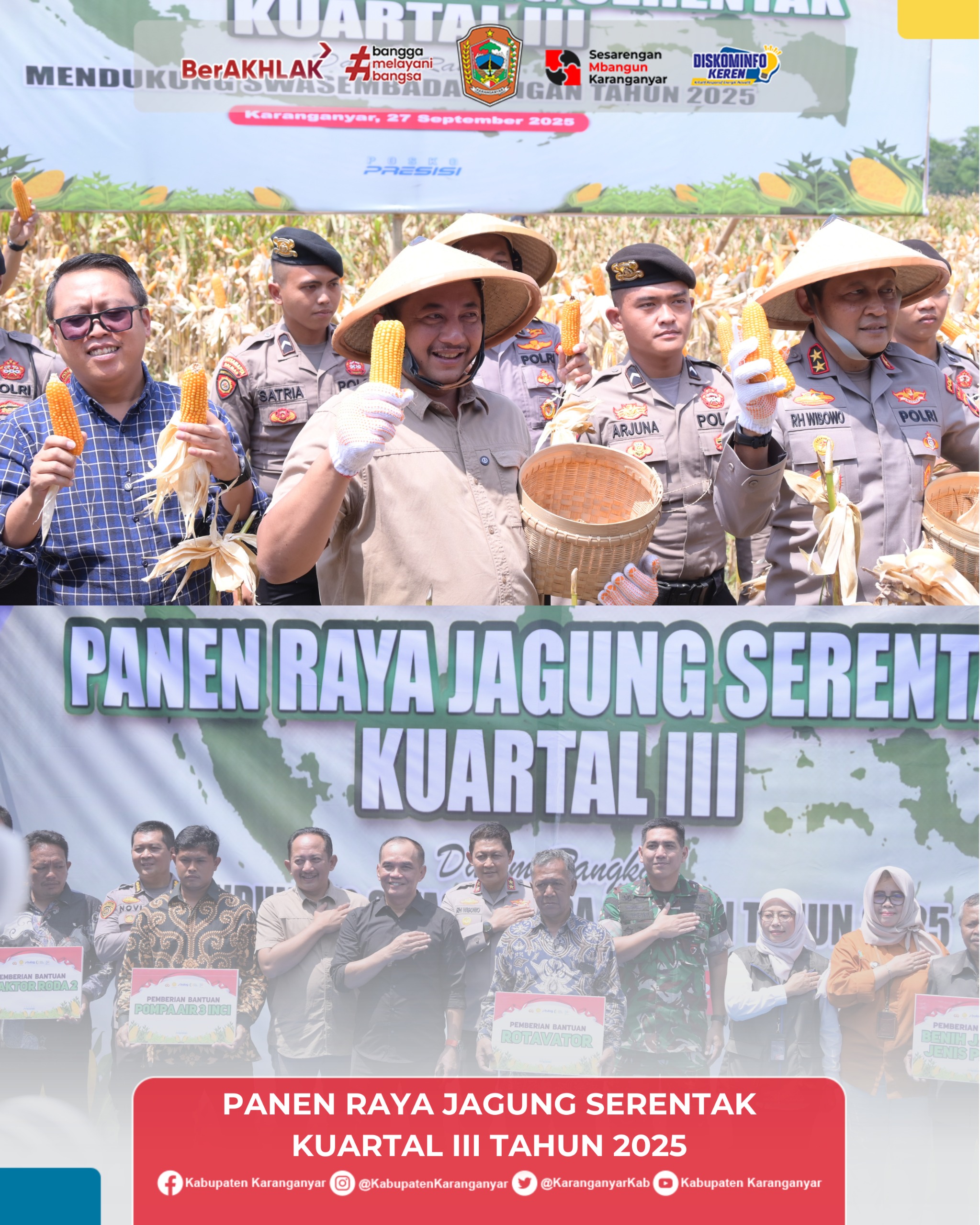 Kabupaten Karanganyar | Panen Raya Jagung Serentak Kuartal III di Karanganyar Dukung Swasembada ...